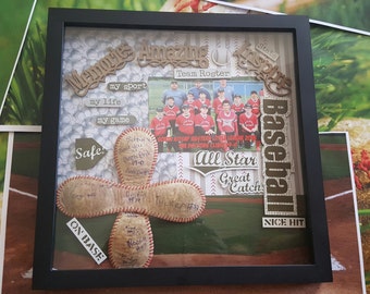 Baseball shadow box | Etsy