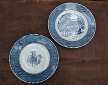 Unique blue white plate related items | Etsy