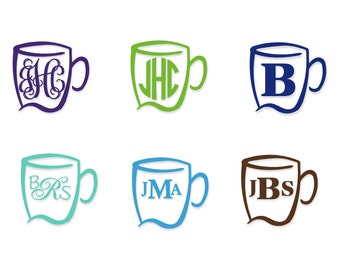 Monogram coffee mug | Etsy
