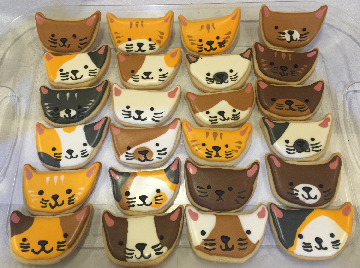 2 Dozen Sweet Kitten Cookies for any Cat by SanDiegoCookieLady