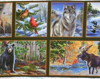 Unique wolf fabric panel related items | Etsy