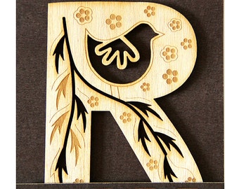 Wooden letter r | Etsy