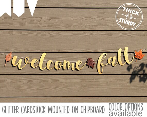 Welcome Fall banner fall banner thanksgiving decorations