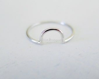 Half circle ring | Etsy