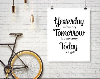 Yesterday is history | Etsy