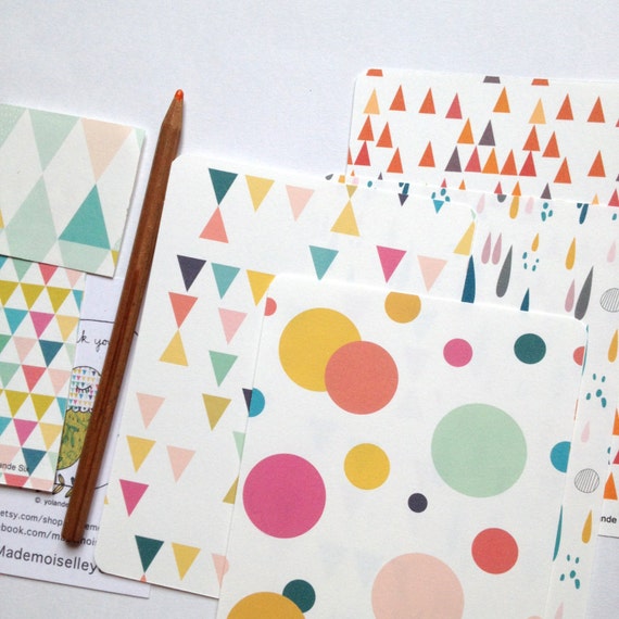 Cards Geometric Patterns cards art print for home size 4