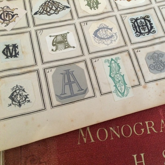 Custom Vintage Monograms by tatteredvintage on Etsy