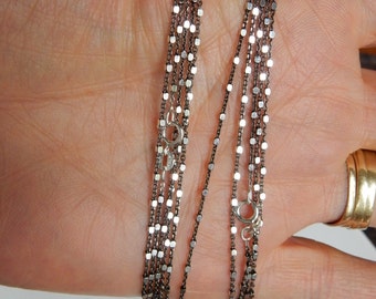 Silver curb chain | Etsy