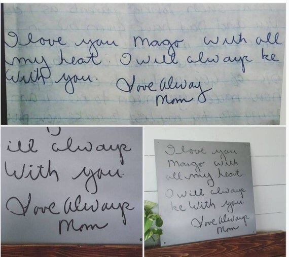 Custom Handwriting Quote Sign Personalized Handwritten Sign