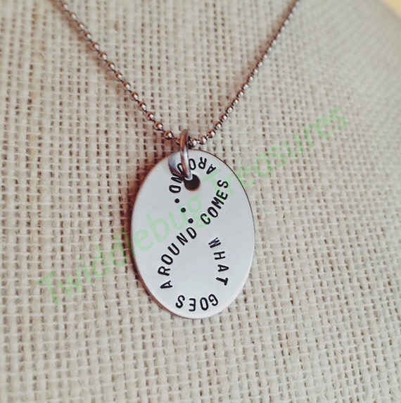 Karma Necklace Infinity Necklace What Goes Around Comes