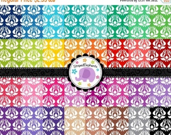 50% OFF SALE Mustache Digital Papers Navy and by StripedElephants