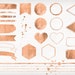 Rose Gold Foil Design Elements Shapes & Brush Strokes