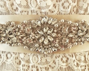 Light pink sash | Etsy