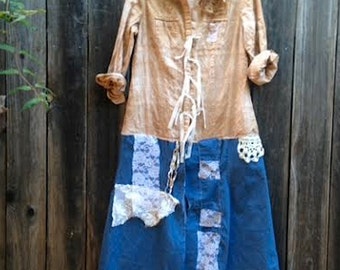 Denim tunic | Etsy