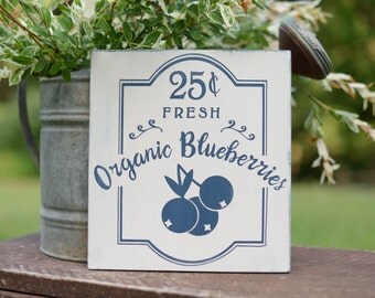 Blueberry sign | Etsy