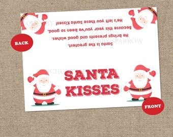 Santa kisses | Etsy