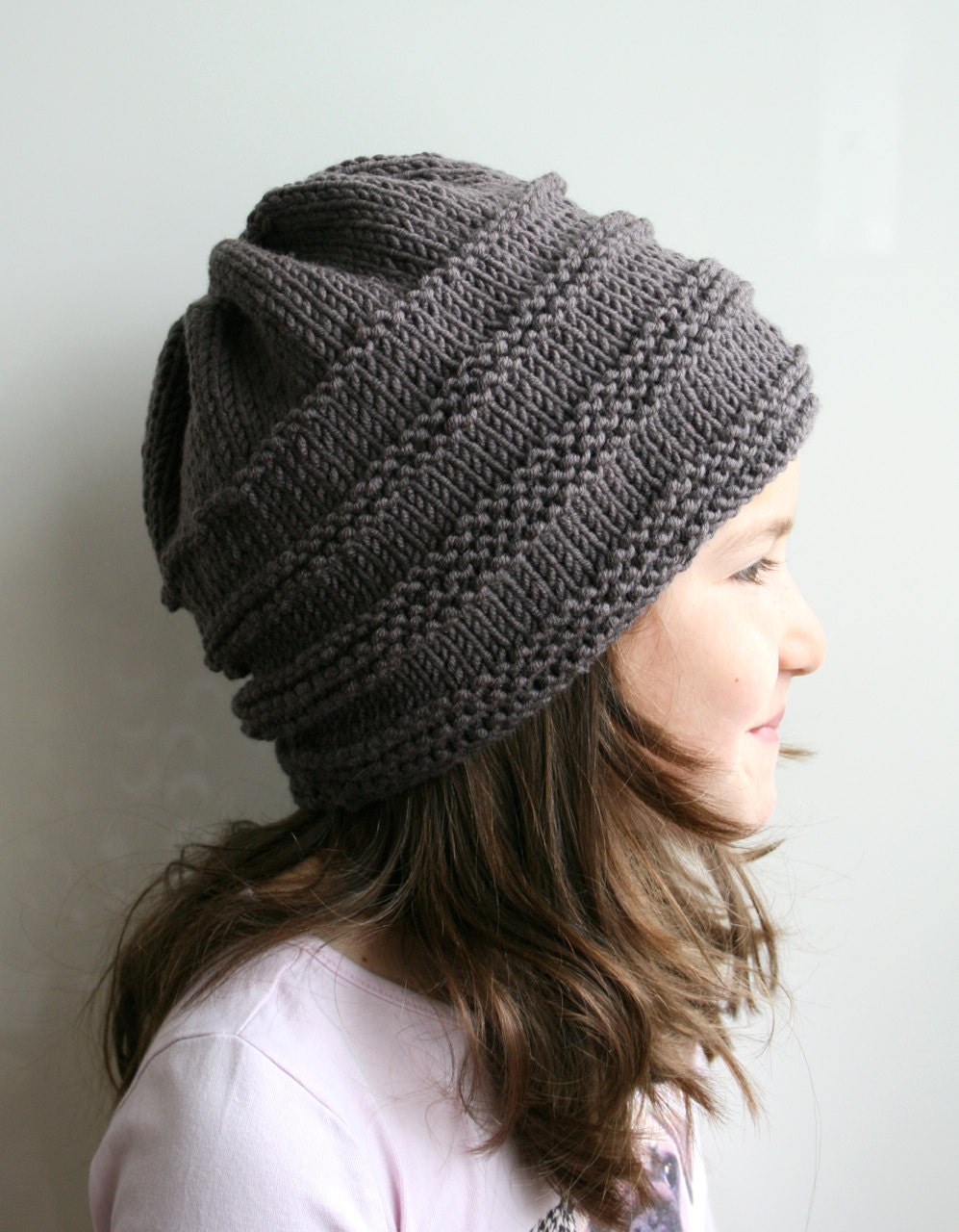 KNITTING PATTERN Oversized Slouchy Hat Knitting Pattern 08