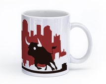 Unique red mug related items | Etsy