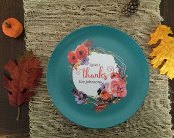 Thanksgiving plate | Etsy