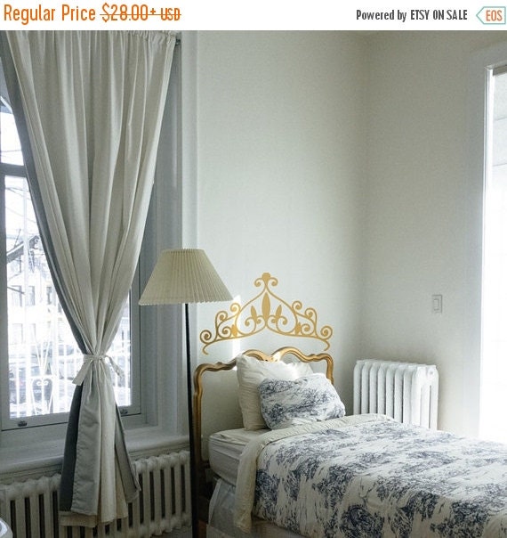 ON SALE Princess Tiara Headboard Crown Vinyl Wall by danadecals