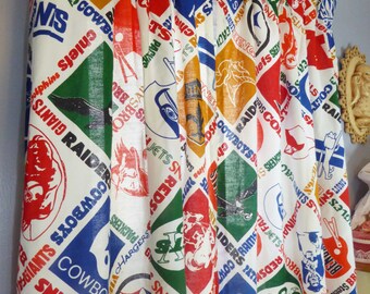 Football curtains | Etsy