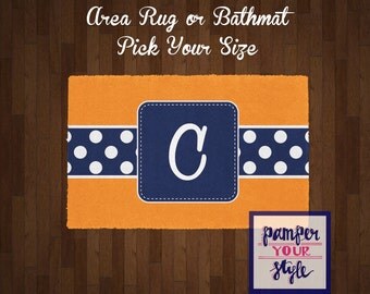 Monogrammed Rug Monogrammed Livingroom by PAMPERYOURSTYLE on Etsy