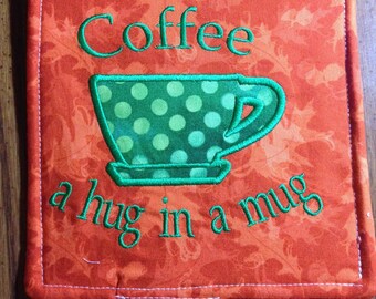 Personalized mug rug | Etsy