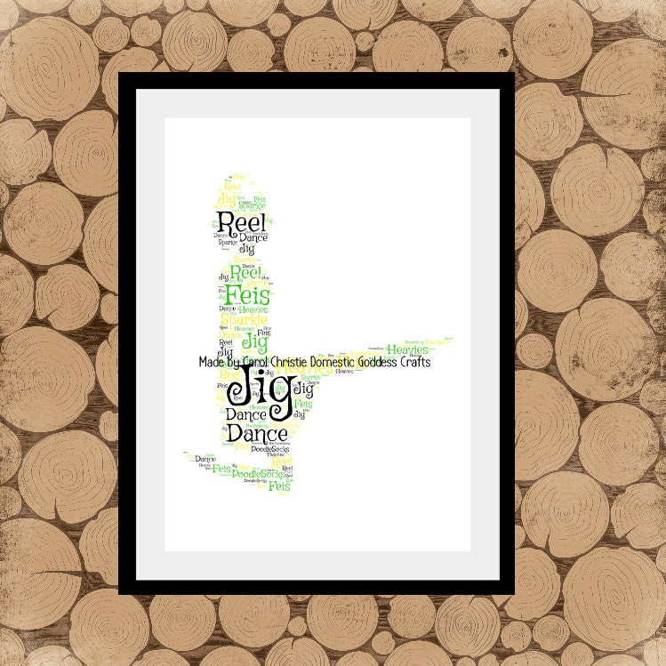 Irish Dancer Print Personalised Irish by DomesticGoddessCraft