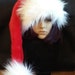 Extra long Santa hat in classic red and white
