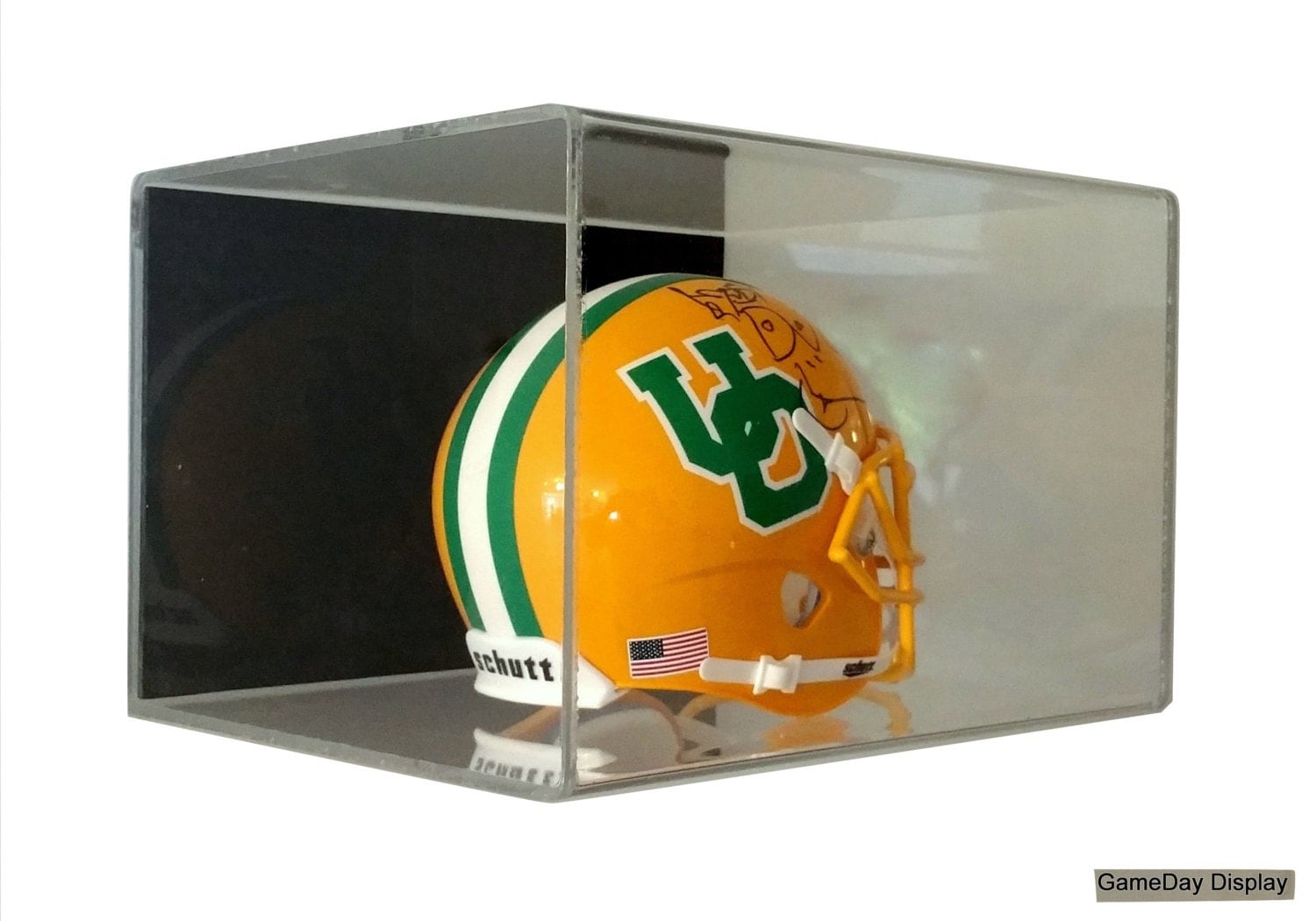 Acrylic Wall Mount Mini Helmet Display Case UV Holder NFL NCAA
