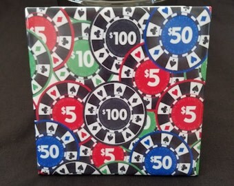 Poker chip coasters | Etsy