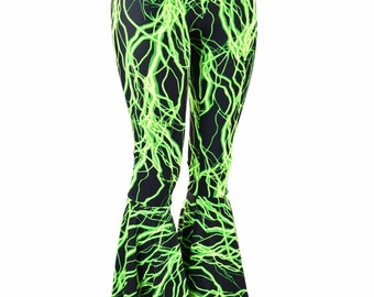 Neon UV Glow Blue Lightning Half Sleeve Sharp by CoquetryClothing