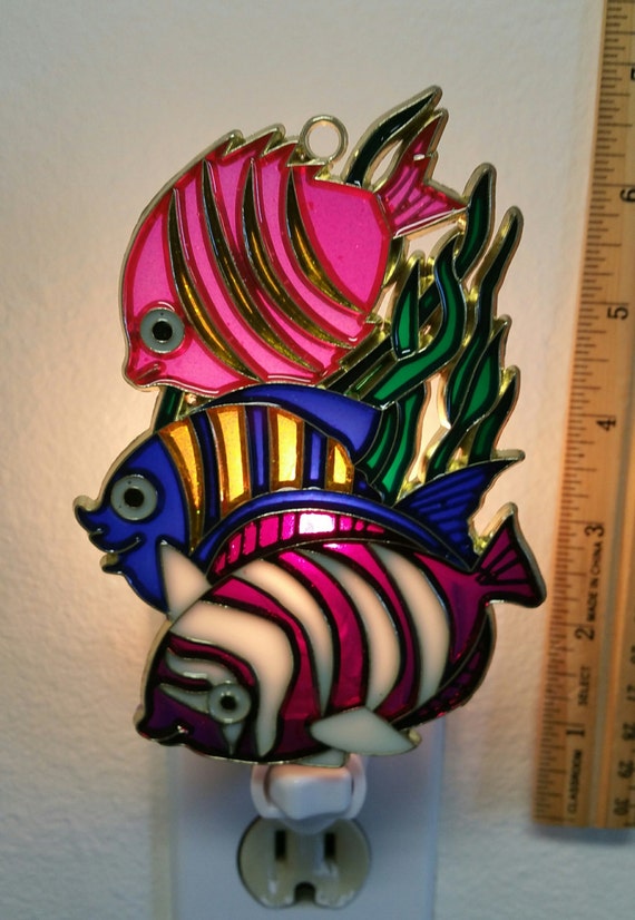 Tropical Fish Night Light by JJMusicBoxes on Etsy