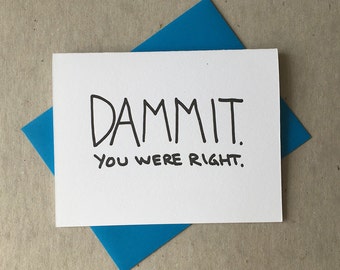 You were right | Etsy