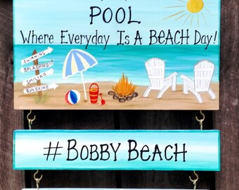 Swimming pool signs | Etsy
