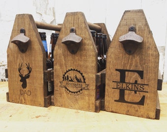 Beer Holder Beer Caddy Six Pack Beer Wooden Beer Tote