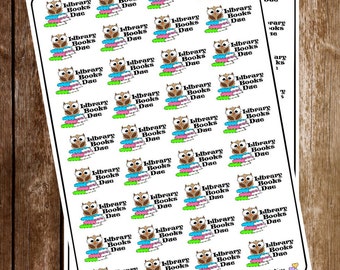 Unique library sticker related items | Etsy