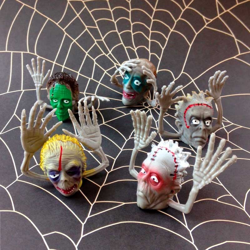 Monster Finger Puppet 5 Halloween Cake Topper Scary Zombie