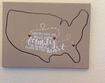 Personalized Family Print Long Distance Family Gift Print