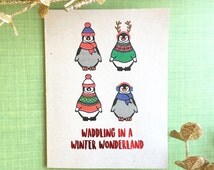 Unique cute penguin clipart related items | Etsy