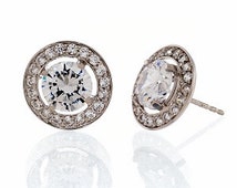 Unique fake diamond earring related items | Etsy