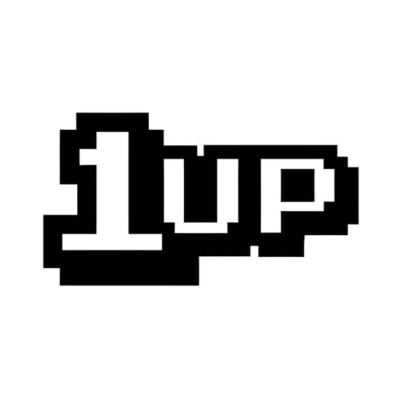One Up 1UP Decal Any color Any size Funny Car Decal nes
