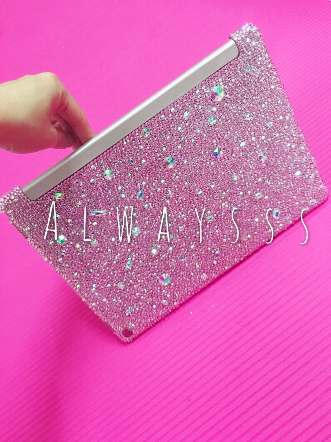 IPad Pro 12.9 Hard Case with cover in Light Rose Crystal