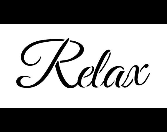 Relax Word Stencil Select Size STCL1239 by StudioR12
