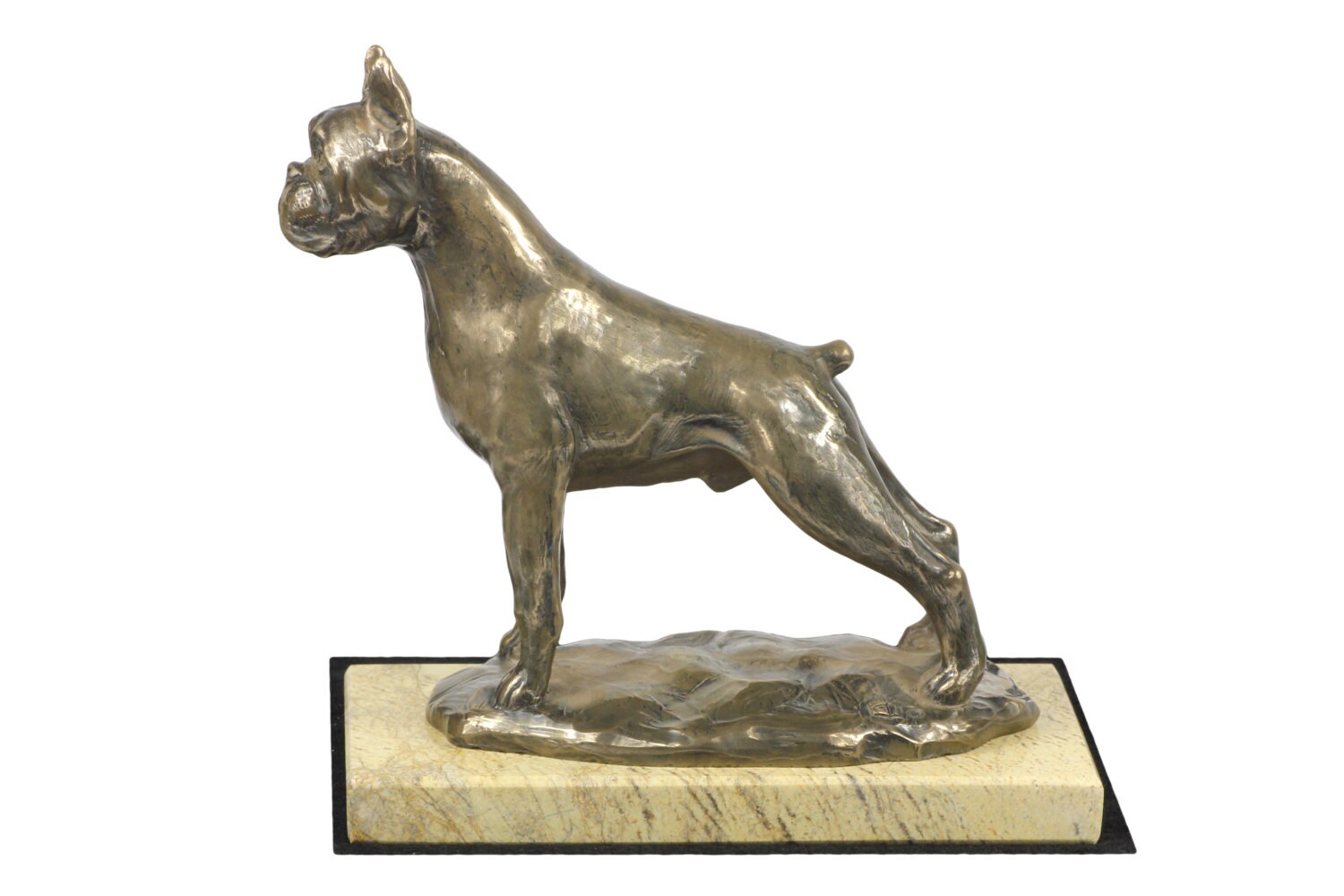 Boxer dog sand marble base statue limited edition ArtDog