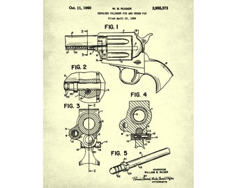 Revolver blueprint | Etsy