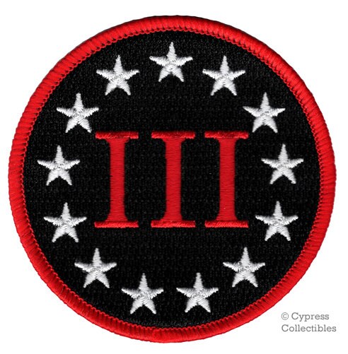 III PERCENTER PATCH Round embroidered iron-on 2nd Second