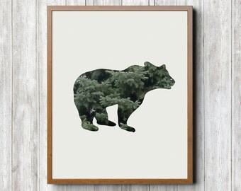 Pine tree silhouette | Etsy