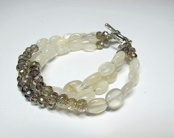Multi strand bracelet Gemstone bracelet beaded bracelet