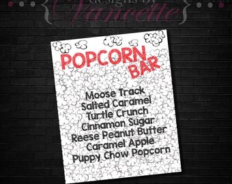 Popcorn sign | Etsy